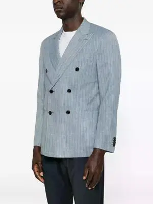 Caruso Aida Pinstripe Double-breasted Blazer