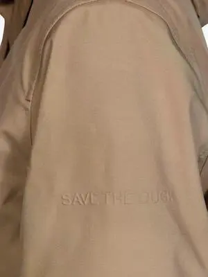 SAVE THE DUCK Belted Hooded Trench Coat - Neutrals