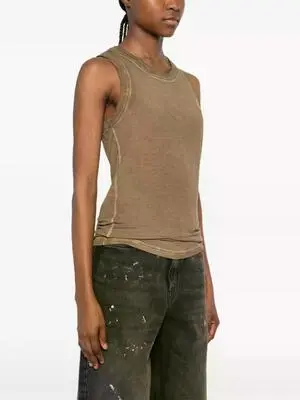 UMA WANG Round-neck Tank Top - Brown