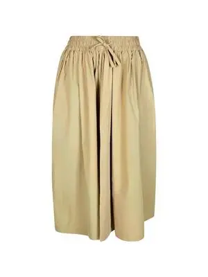 SAVE THE DUCK Midi Skirt With Elasticated Waistband - Neutrals