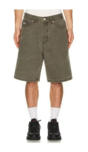 Obey Button Detailed Shorts For Men