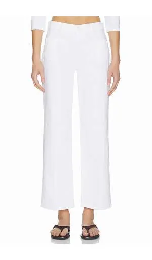 MOTHER The Patch Pocket Mid Rise Maven Ankle Jeans - Ivory