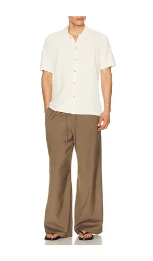 Faherty Brand Short Sleeve Sunwashed Knitted Shirt In . Also - Cream