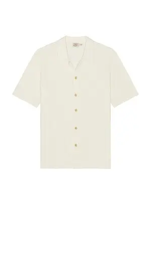 Faherty Brand Short Sleeve Sunwashed Knitted Shirt In . Also - Cream