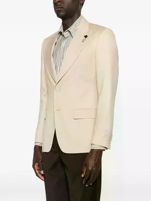 LARDINI Flower-pin Blazer - Neutrals
