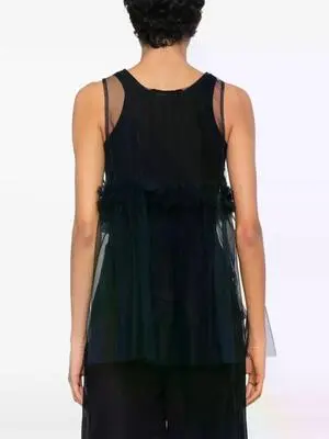 SUSANNE BOMMER Sleeveless Ruffled Top