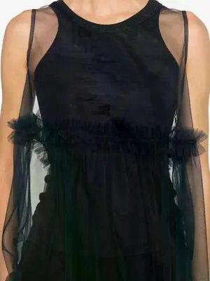 SUSANNE BOMMER Sleeveless Ruffled Top