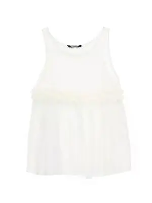 SUSANNE BOMMER Ruffled Sleeveless Top