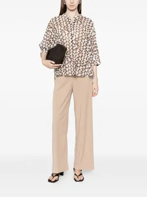 TRAME AUREE Printed Cotton Blouse