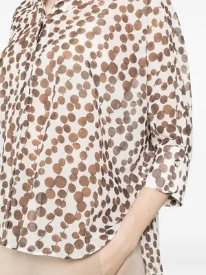 TRAME AUREE Printed Cotton Blouse
