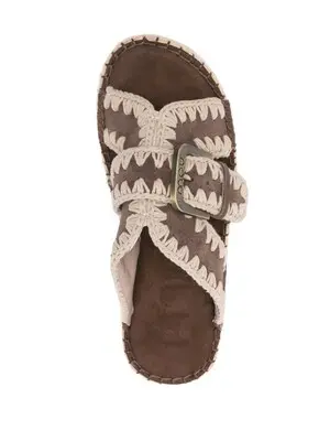 Mou Platform Sandals With Buckle Fastening - Brown