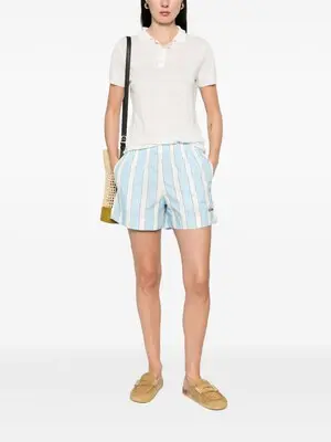 BASE Linen And Cotton Blend Polo Shirt - White