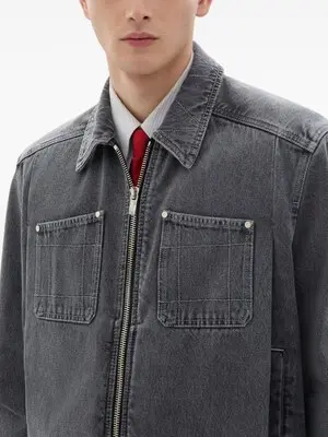 FERRARI Cotton Denim Zip-up Jacket