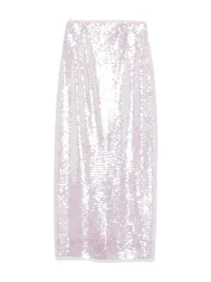 FORTE_FORTE Sequined Long Skirt - Pink