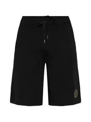 Versace Jersey Polo With Logo Detail - Black