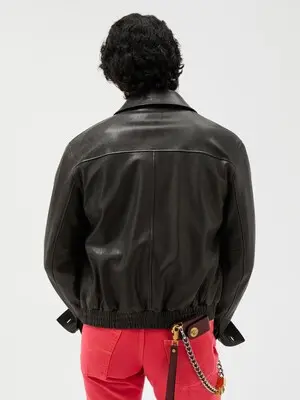 Versace Leather Jacket - Black