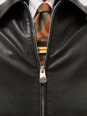 Versace Leather Jacket - Black