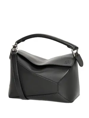 Loewe Puzzle Edge Small Leather Handbag - Grey