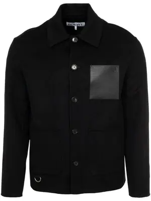 Loewe Wool And Cashmere Workwear Jacket - Black