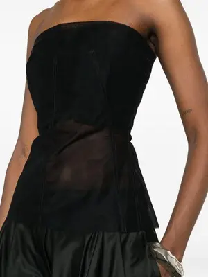 Rick Owens Strapless Bustier Top - Black