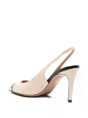 Roberto Festa Cap-toe Slingback Sandals - Neutrals