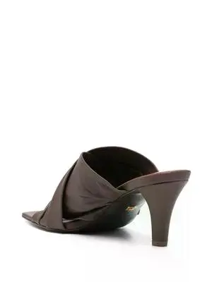 Lola Cruz Arabella Twisted Mules - Brown