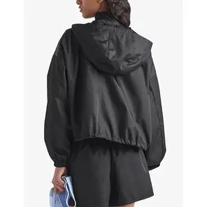 Prada Re-nylon Brand-plaque Nylon Hooded Jacket