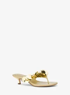 Michael Kors Loretta Metallic Sandal - Gold