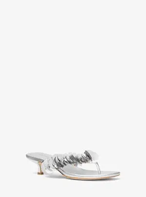 Michael Kors Loretta Metallic Sandal - Silver