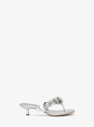 Michael Kors Loretta Metallic Sandal - Silver