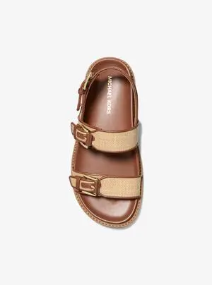 Michael Kors Nia Woven Double Strap Slingback Sandals