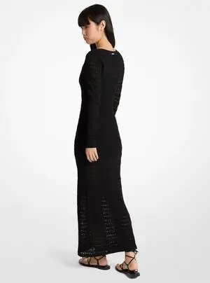 Michael Kors Pointelle Stretch Knit Maxi Dress