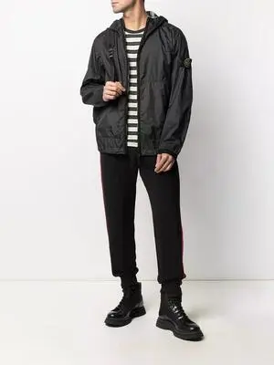 Stone Island Logo-patch Zip-up Windbreaker