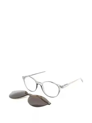 SNOB Clip-on Round-frame Glasses