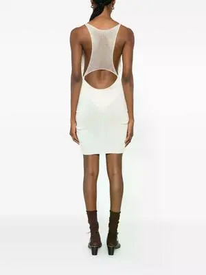 ISA BOULDER Cowl-neck Mini Dress - Neutrals