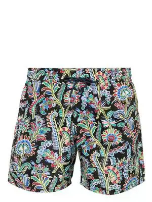 Etro Paisley Print Swim Shorts - Black
