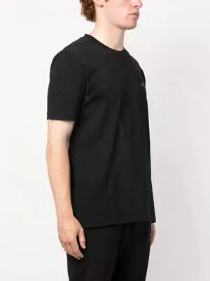 BOSS Logo-print Tape-detailing T-shirt