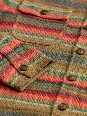 Ralph Lauren Buttoned Striped Knitted Shirt