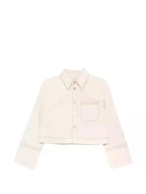 ALEMAIS Norma Stitch Cropped Denim Jacket