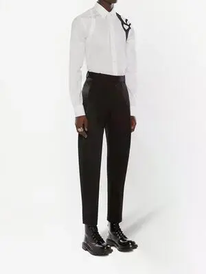 Alexander McQueen Tailored Satin-panel Trousers