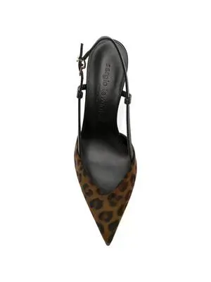 SERGIO LEVANTESI Giulia Leopard Slingback Pumps