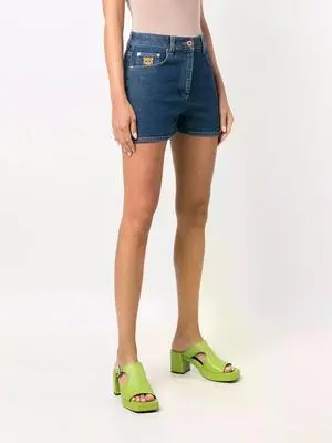 Moschino Logo-patch Denim Shorts