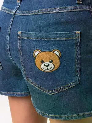 Moschino Logo-patch Denim Shorts