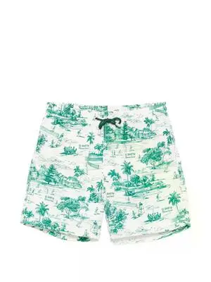 MC2 SAINT BARTH Printed Swim Shorts - White
