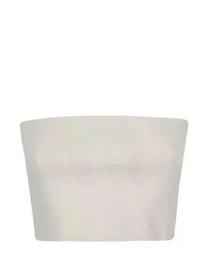 Liviana Conti Logo-embroidered Bandeau Top - Neutrals