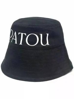 PATOU Logo-print Bucket Hat - Black