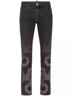 Philipp Plein Logo Jeans For Men