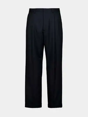Valentino Garavani Navy Cotton Gabardine Chino Trousers