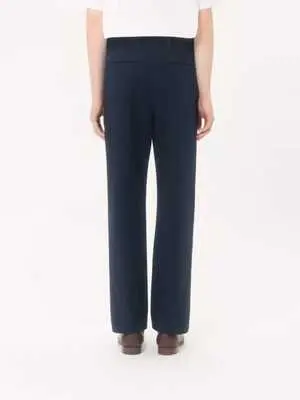 Valentino Garavani Navy Cotton Gabardine Chino Trousers