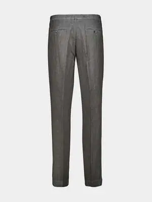 120% Lino Linen Tailored Trousers